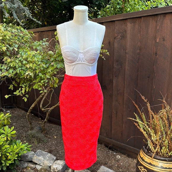 A.L.C. | Skirts | Alc Towner Pink Rose Embroidered Midi Skirt | Poshmark